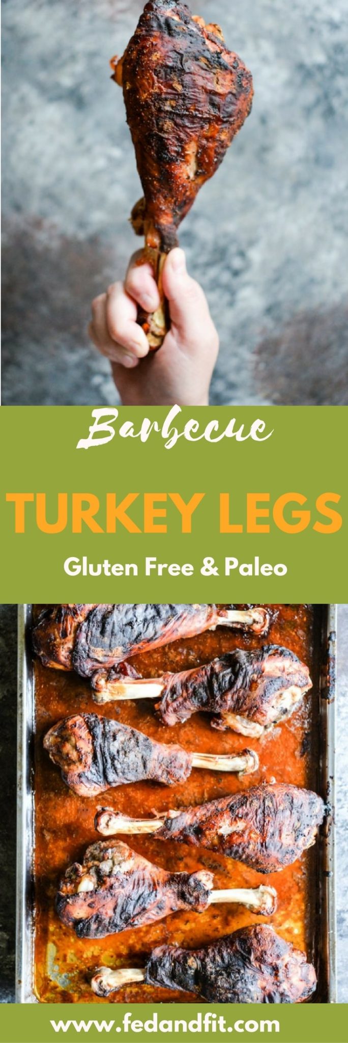 Baked BBQ Turkey Legs - Fed & Fit