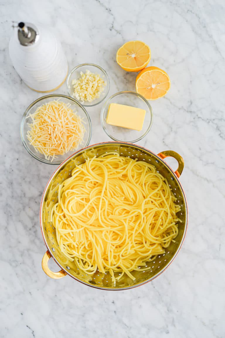 Lemony Garlic Parmesan Pasta - Fed & Fit