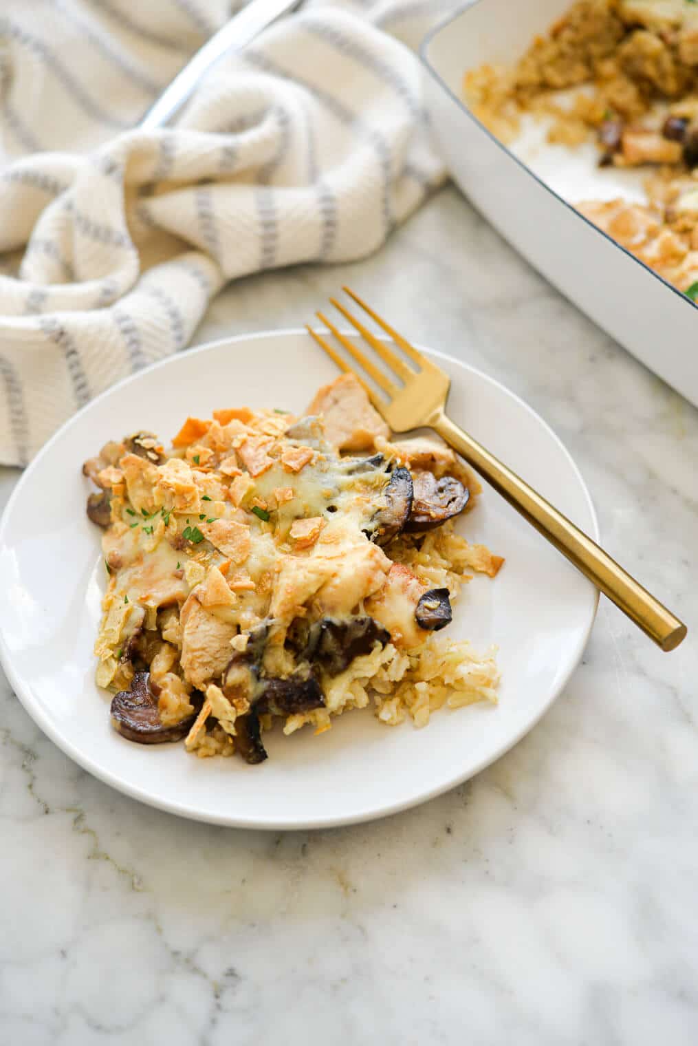 Creamy Chicken and Rice Casserole Recipe - Fed & Fit