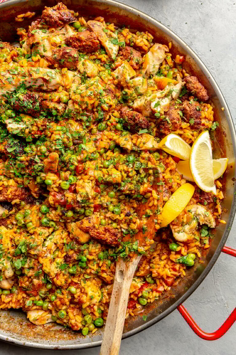 Easy Chicken and Chorizo Paella Recipe - Fed & Fit