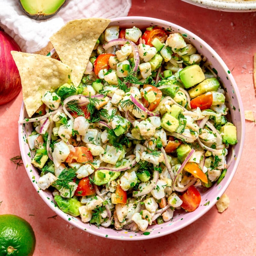 Easy Shrimp Ceviche with Avocado - Fed & Fit