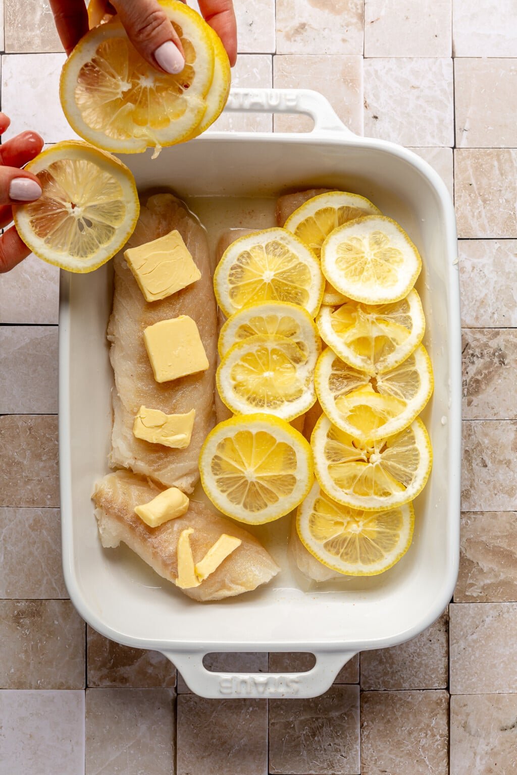 Lemon Butter Baked White Fish - Fed & Fit