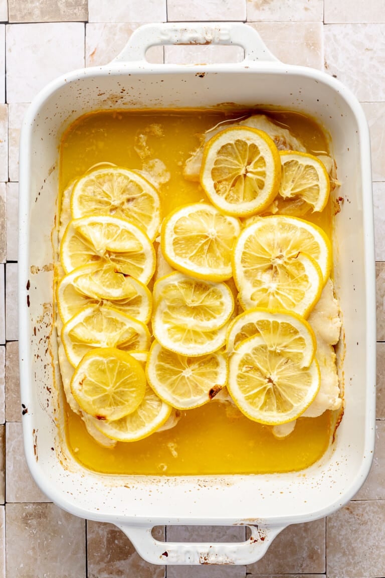 Lemon Butter Baked White Fish - Fed & Fit