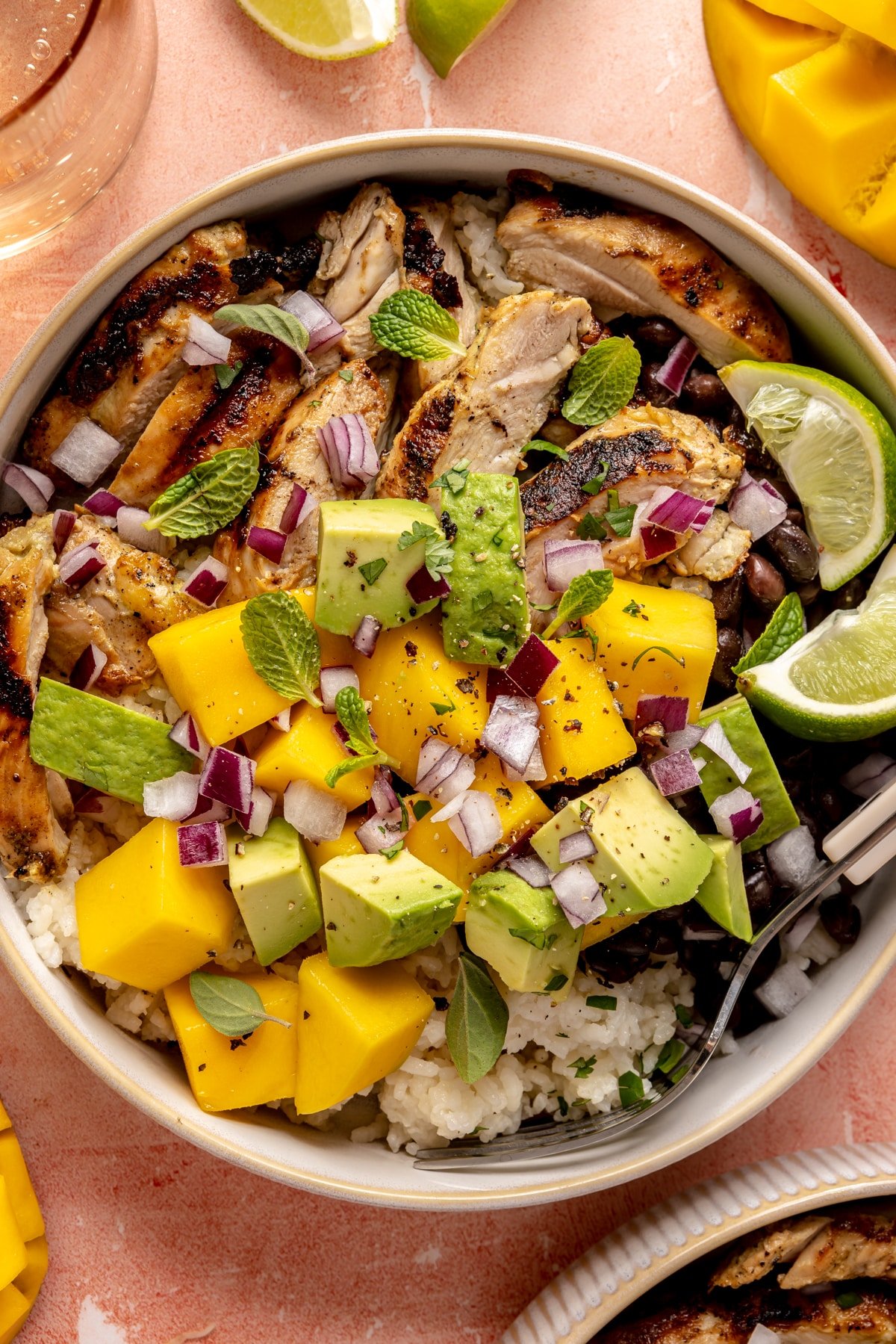Mojo Chicken and Rice Bowls with Mango - Fed & Fit