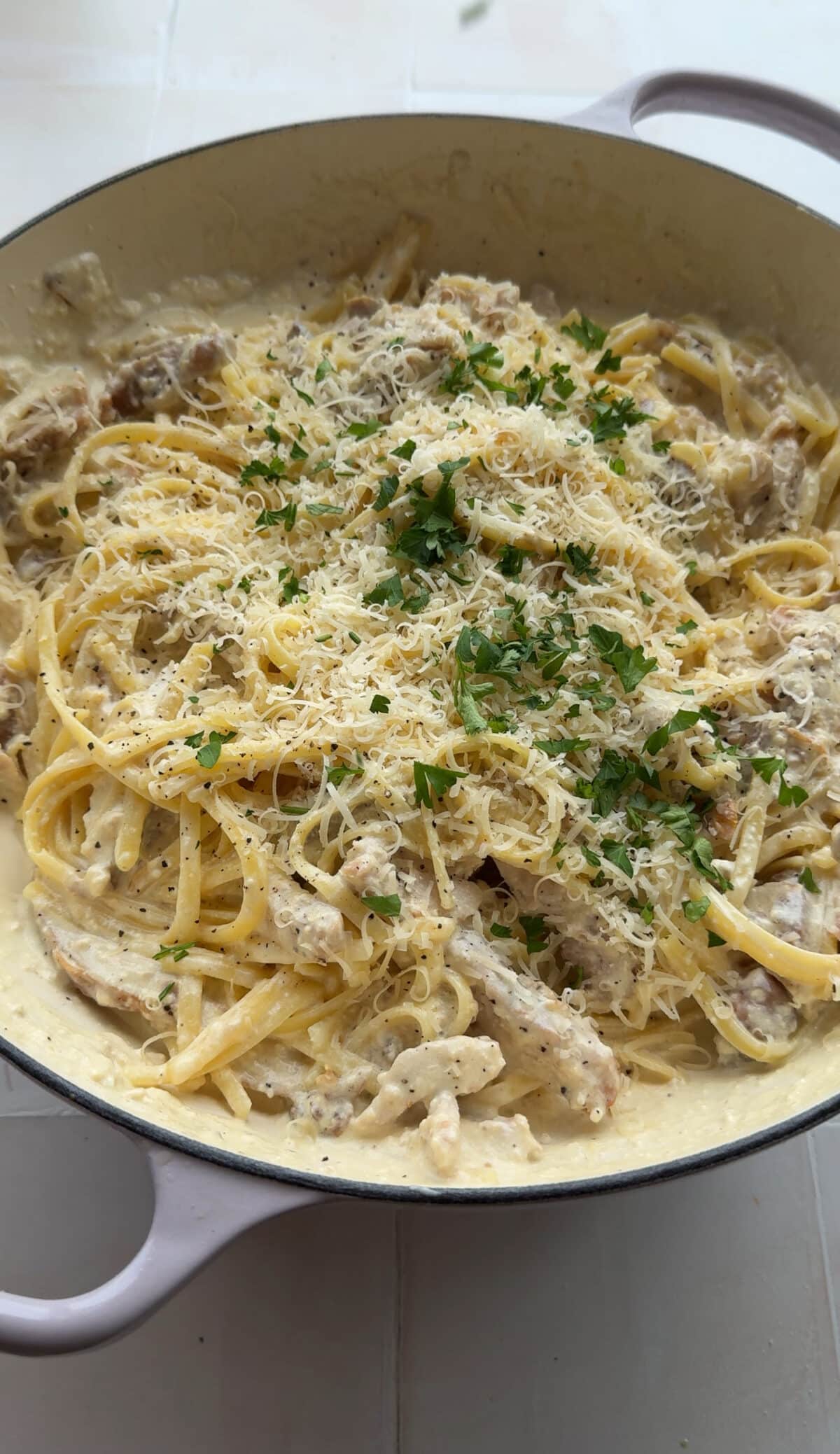 High Protein Chicken Alfredo Recipe - Fed & Fit